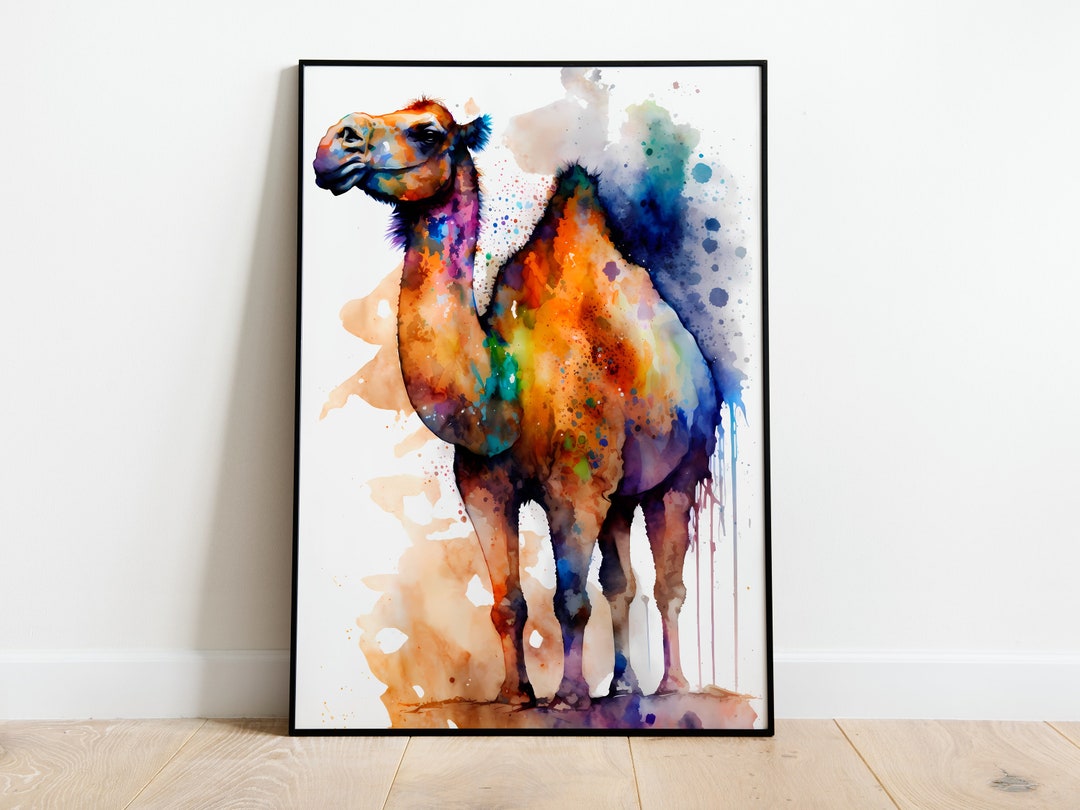 Watercolor Camel PRINTABLE ART Camel Instant Download Camel - Etsy