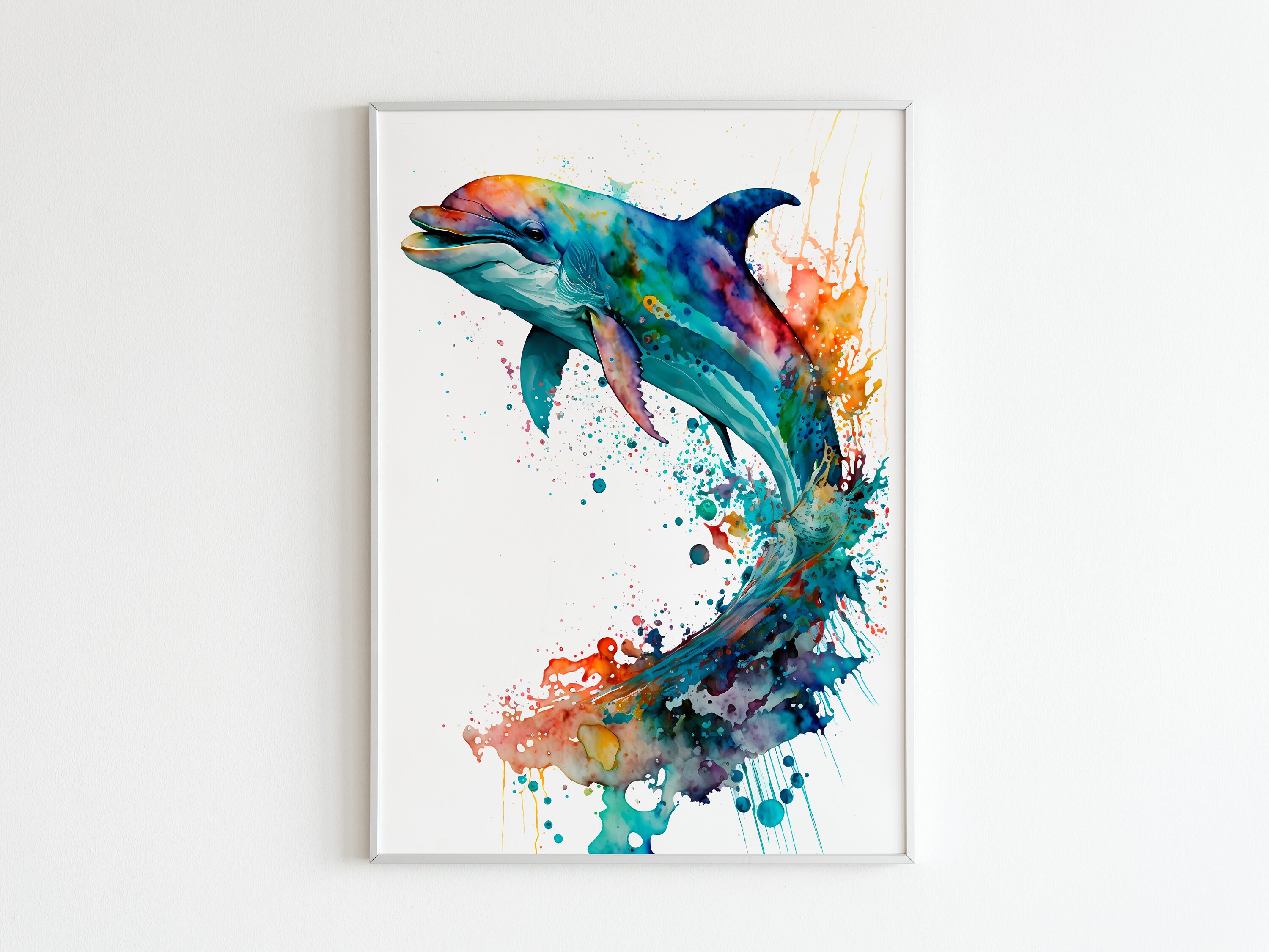 Aquarell Delfin DRUCKBARE KUNST Delfin Sofort Download Delfin Poster ...