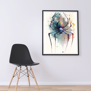 Spider Watercolor PRINTABLE ART Spider Print Instant Download Spider ...