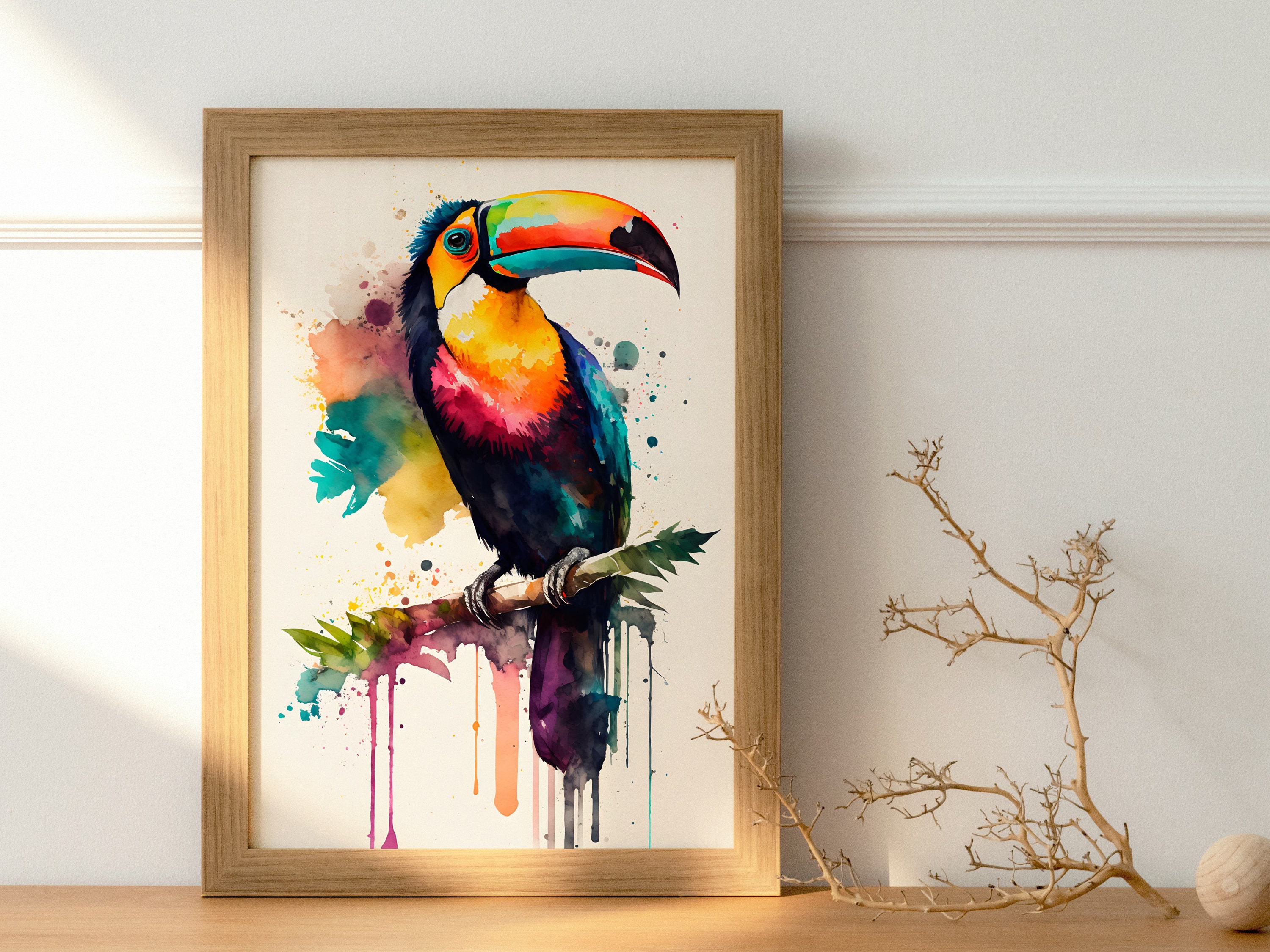 Toucan Watercolor PRINTABLE ART Toucan Print Instant Download Toucan ...