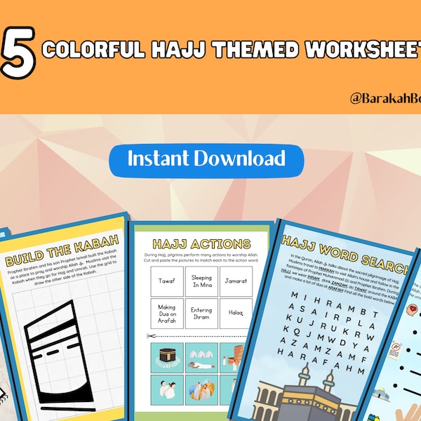 Muslim Worksheets - Etsy
