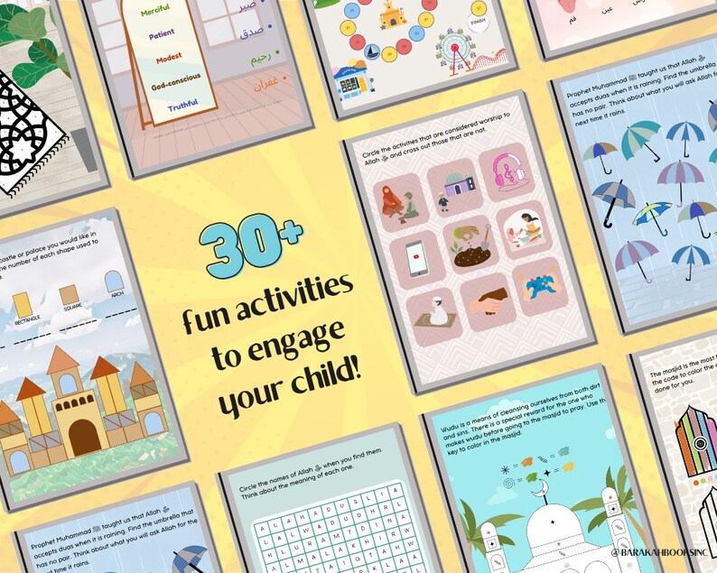 Dua Activity Book | 80 Colorful Pages of Prayers and Activities ...