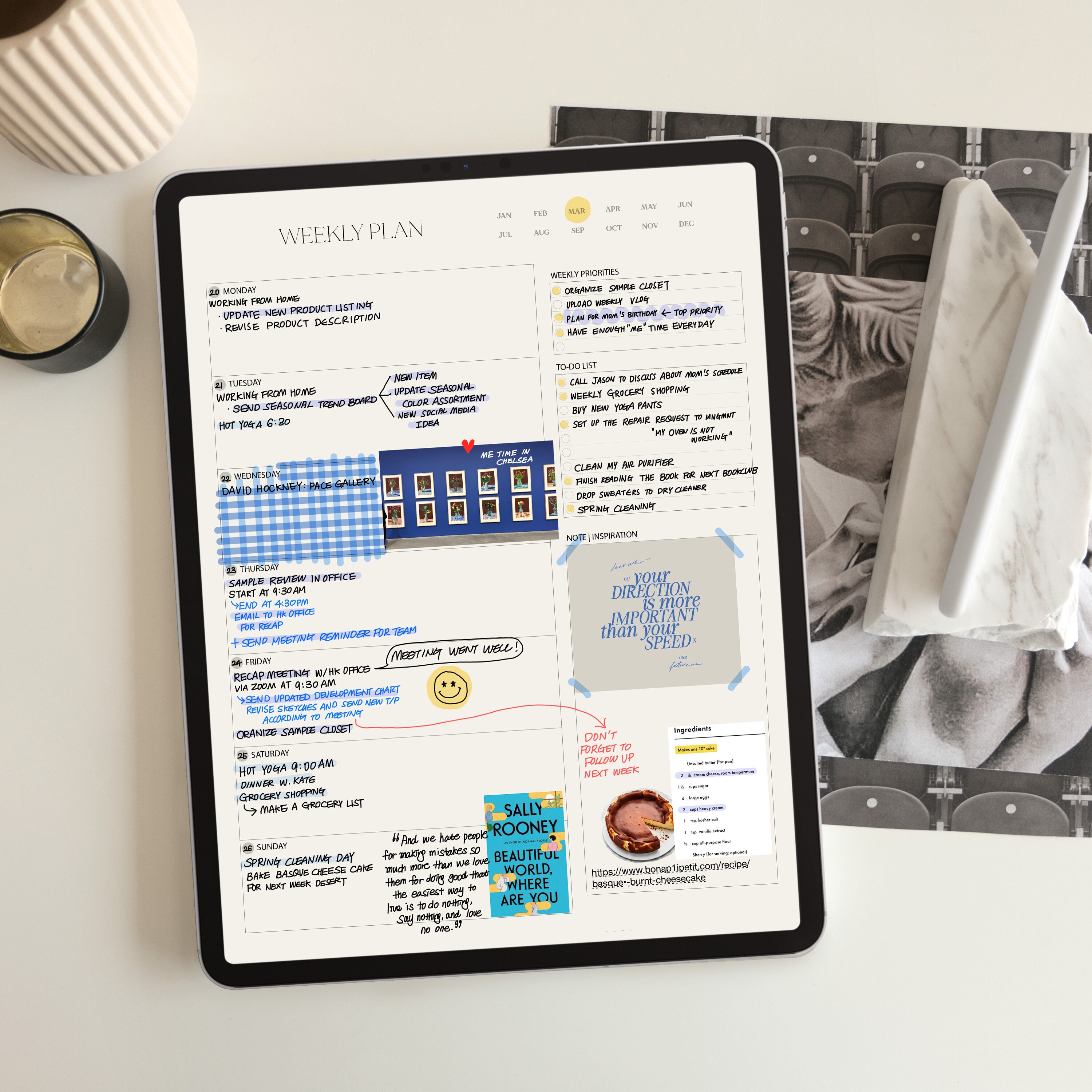 Digital Planner Bundle Undated Planner Monthly Weekly - Etsy