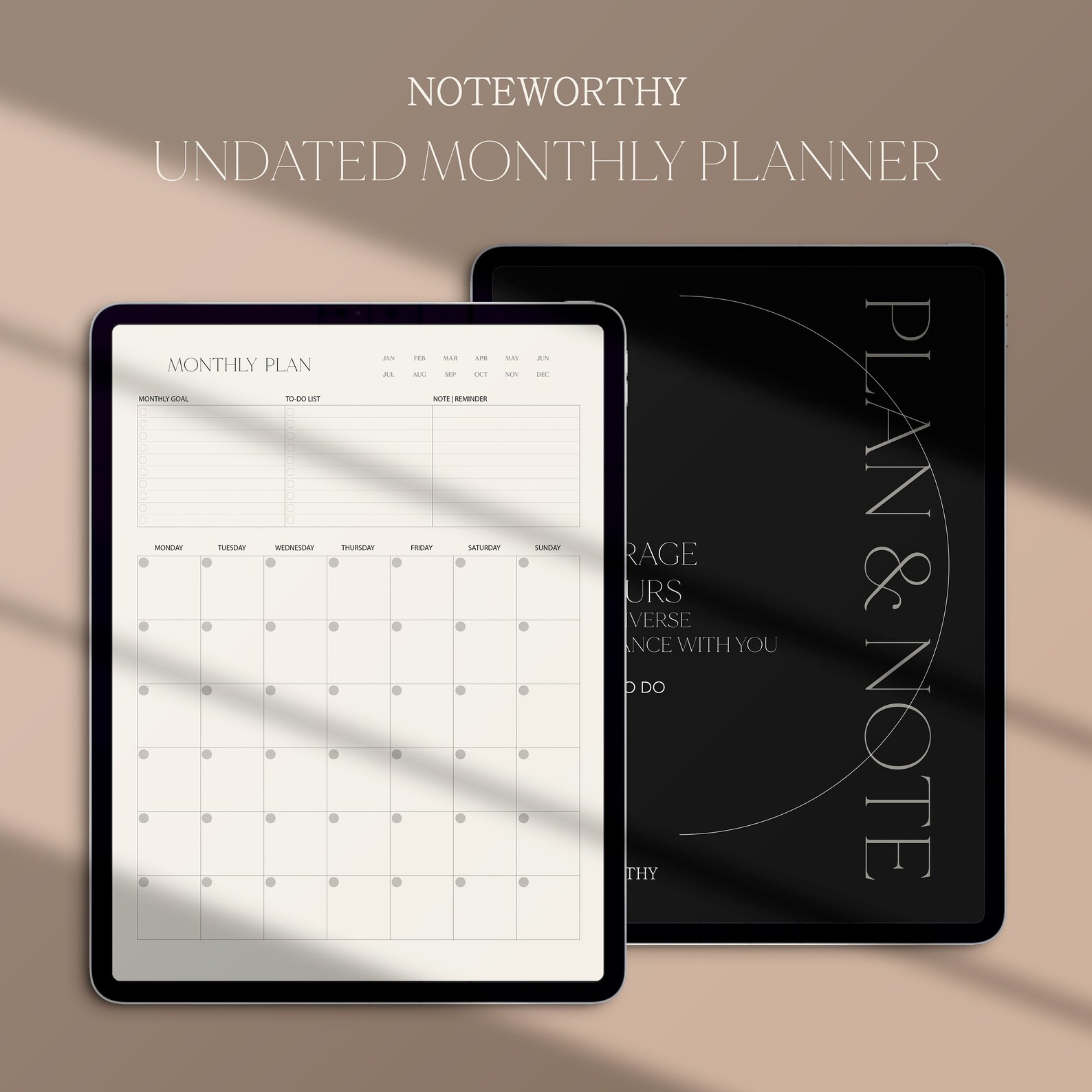 Digital Monthly Planner, Digital Planner, iPad Monthly Planner ...