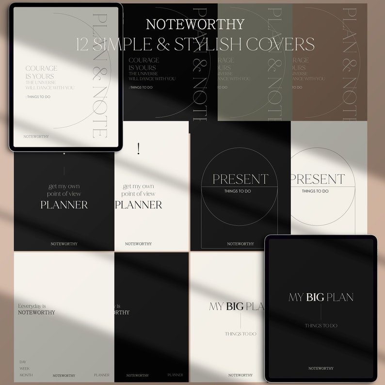 Digital Planner Bundle Undated Planner Monthly Weekly - Etsy