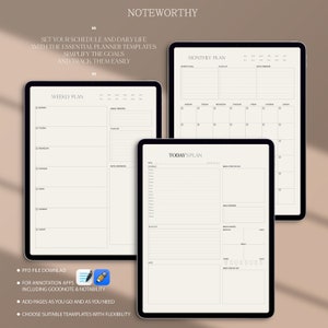 Digital Planner Bundle, Undated Planner, Monthly | Weekly | Daily ...