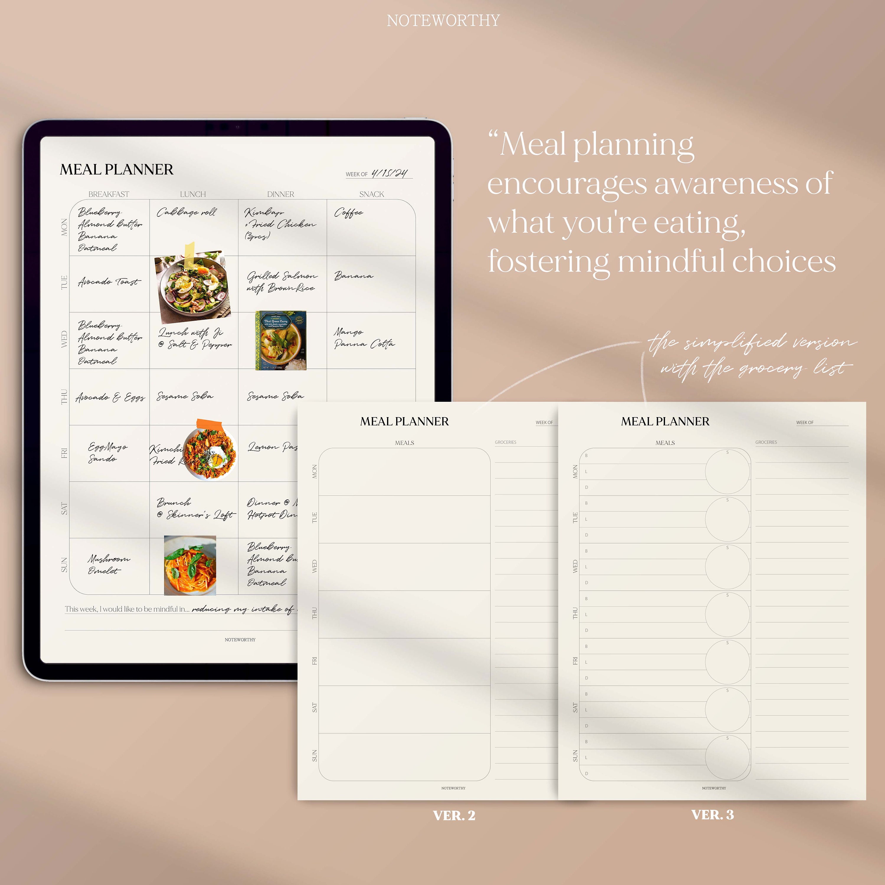 Weekly Meal Planner With Grocery List Goodnotes Weekly Meal Planner ...