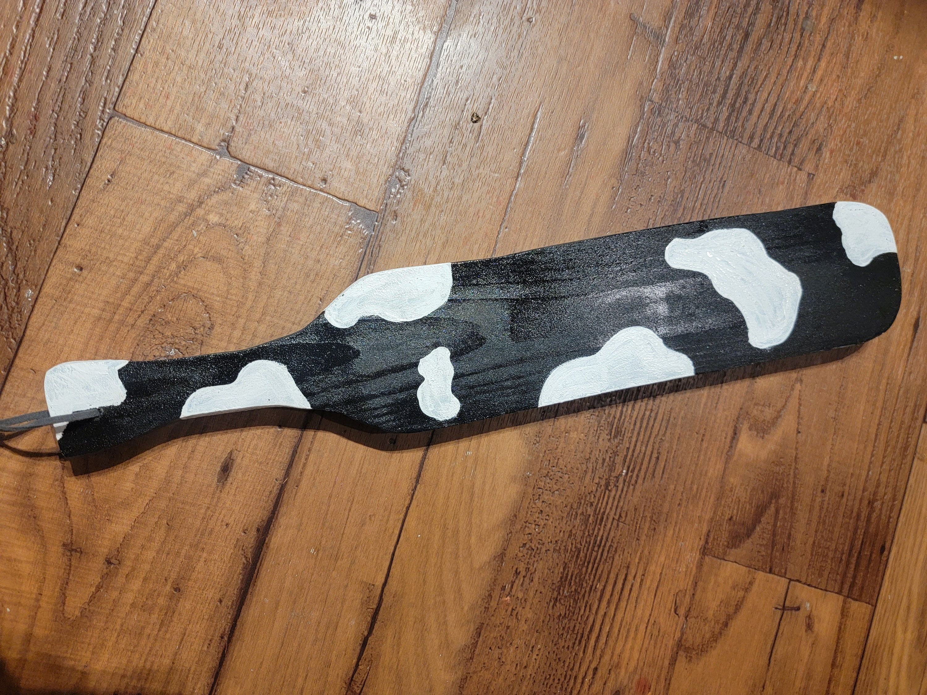 Wooden Paddle Cow Print - Etsy