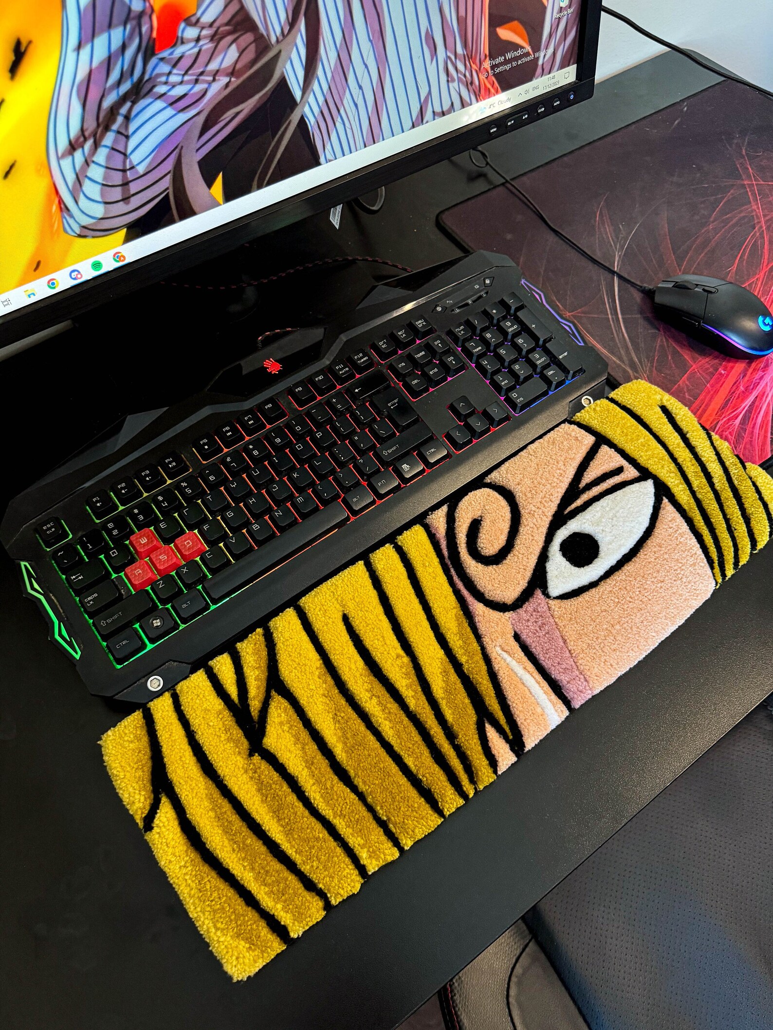 Anime Keyboard Tufted Rug - Etsy