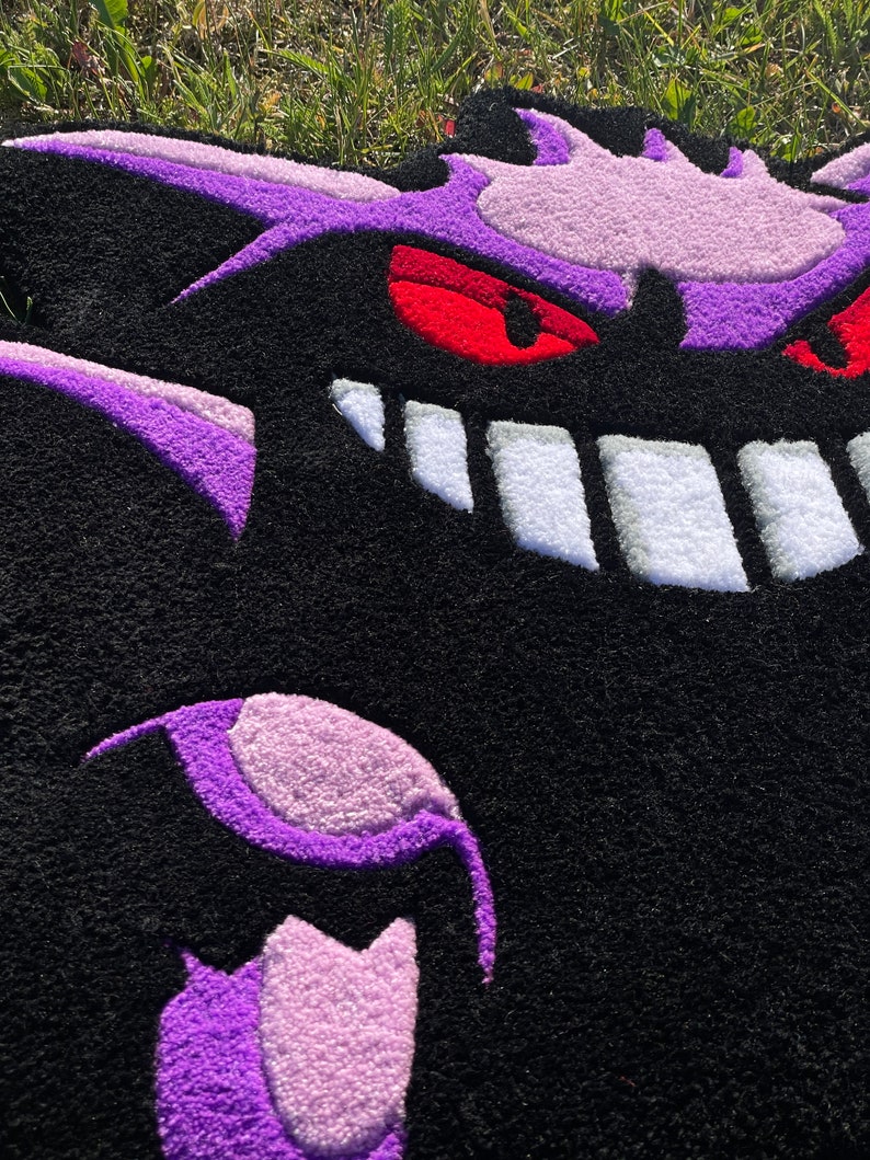 Gengar Tufted Rug Custom Handmade Gift - Etsy