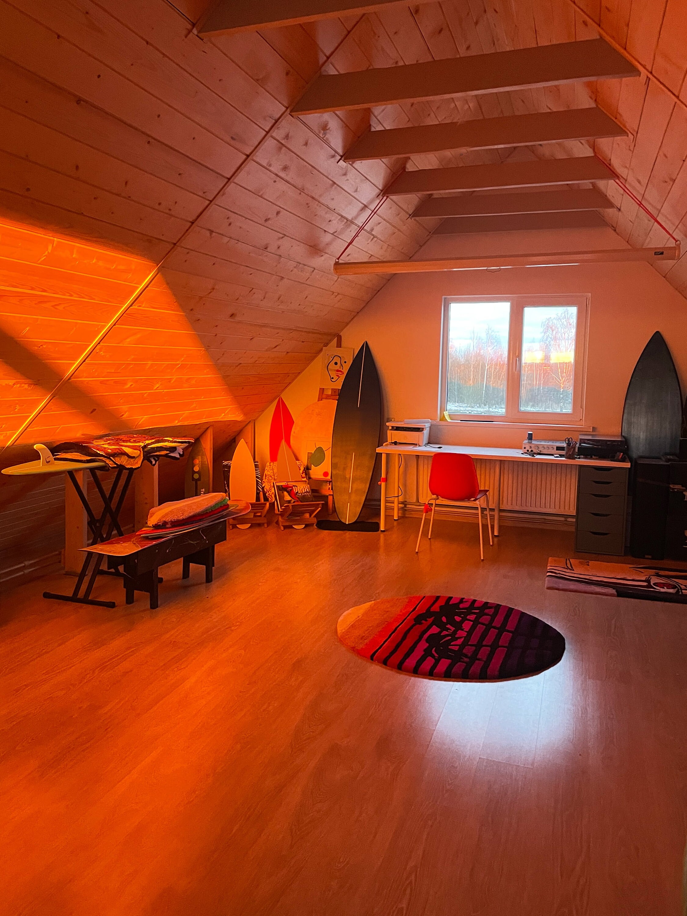 Tropical Sunset Palms Tufted Rug - Etsy