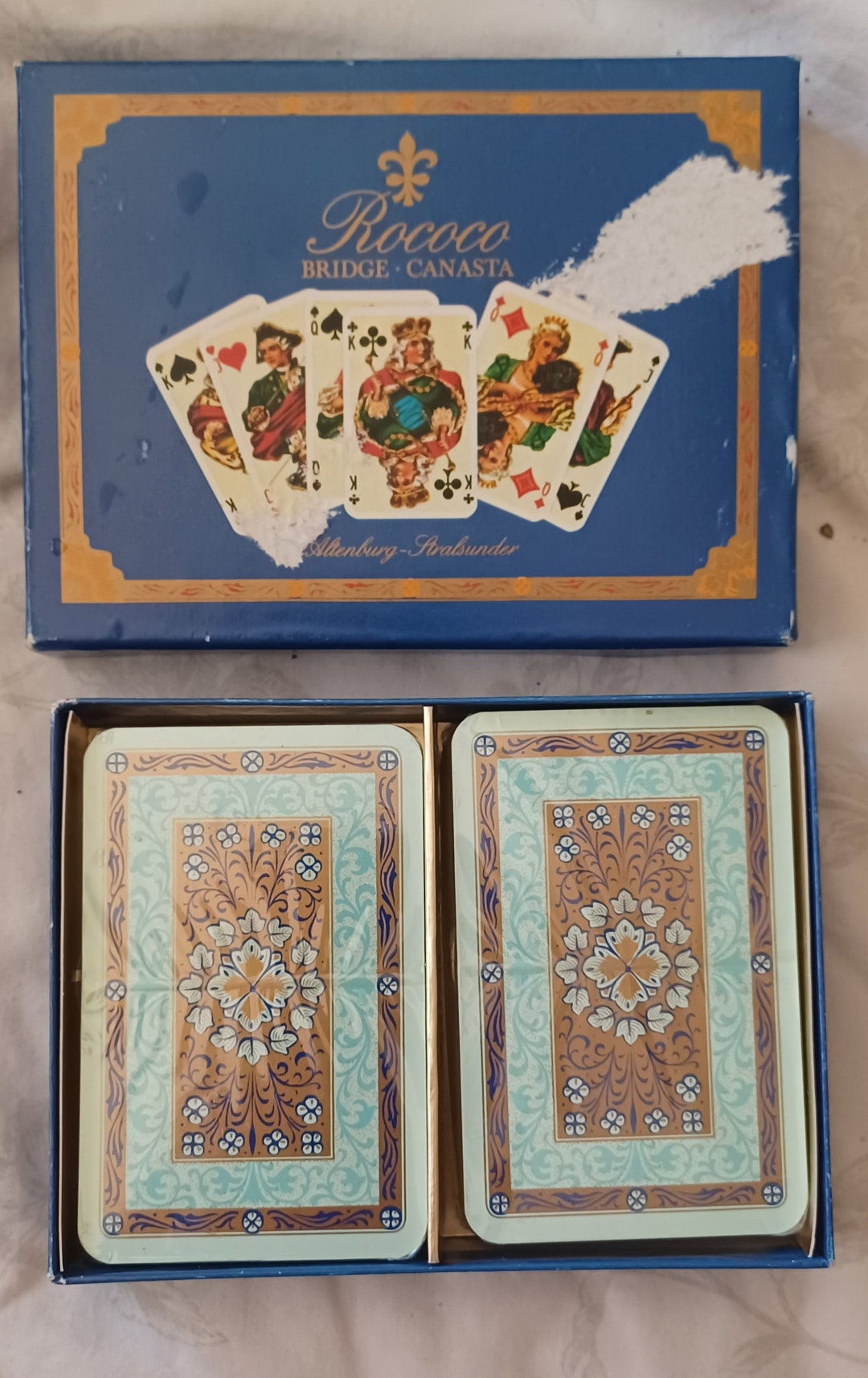 Vintage NIB Rococo Playing Cards Altenburg Stralsunder Made in Western ...