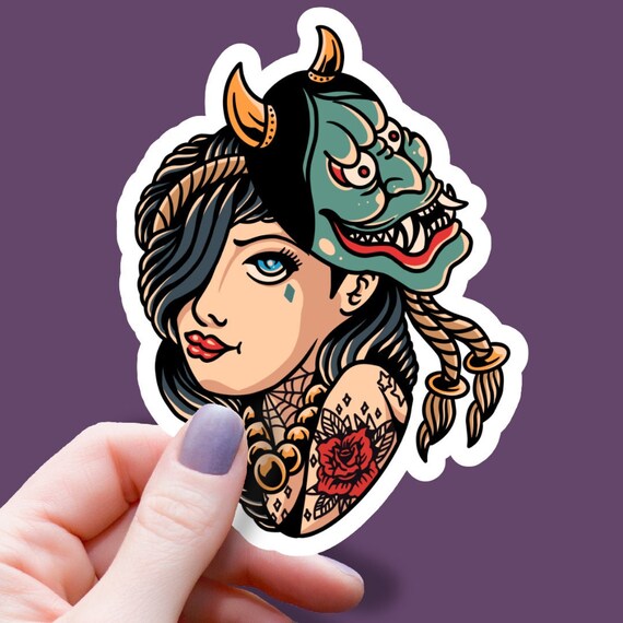 Japan Demon Tattoo Flash