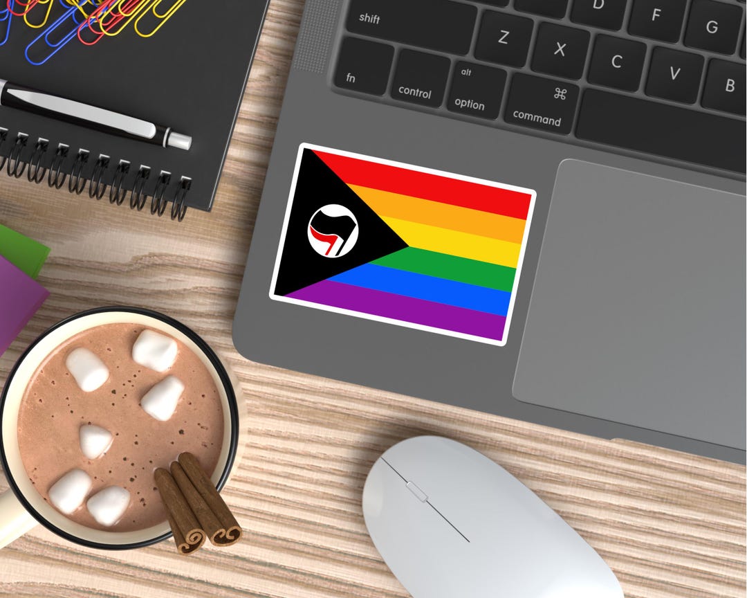 Pride Stickers: Anti Trump, Anti ICE, Antifa Rainbow Flag, LGBTQ ...
