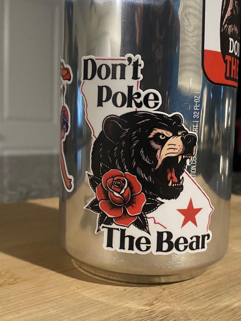 Anti ICE Stickers - California Bear Protest Resist FDT 8647 Waterproof ...