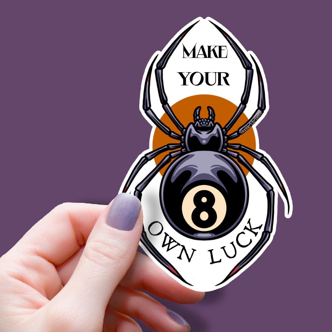 Make Your Own Luck-lucky 8 Ball Spider, Billiards, American Traditional ...