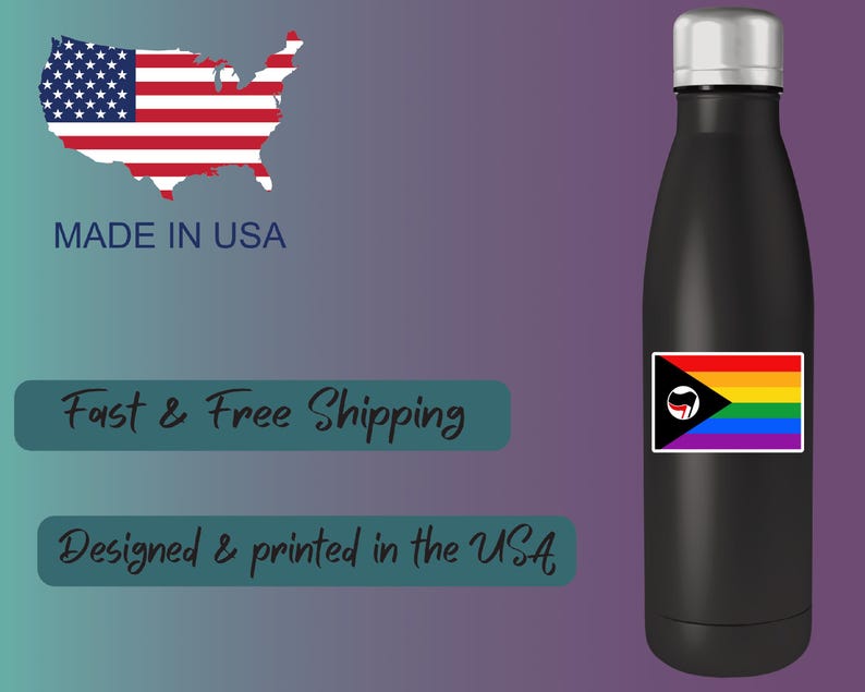 Pride Stickers: Anti Trump, Anti ICE, Antifa Rainbow Flag, LGBTQ ...