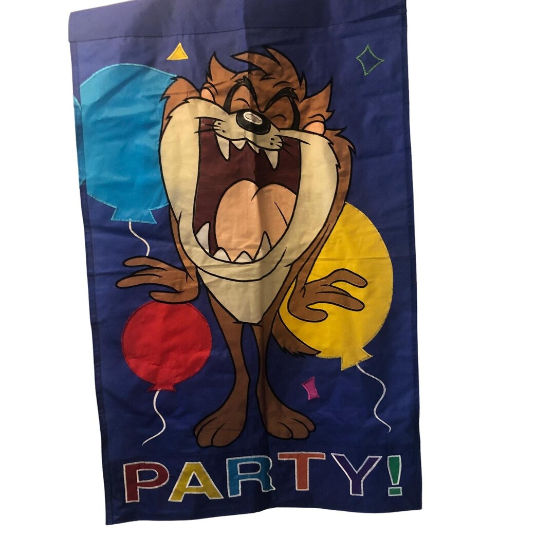 WB Taz Tasmanian Devil Porch House Flag Celebration Party Birthday ...