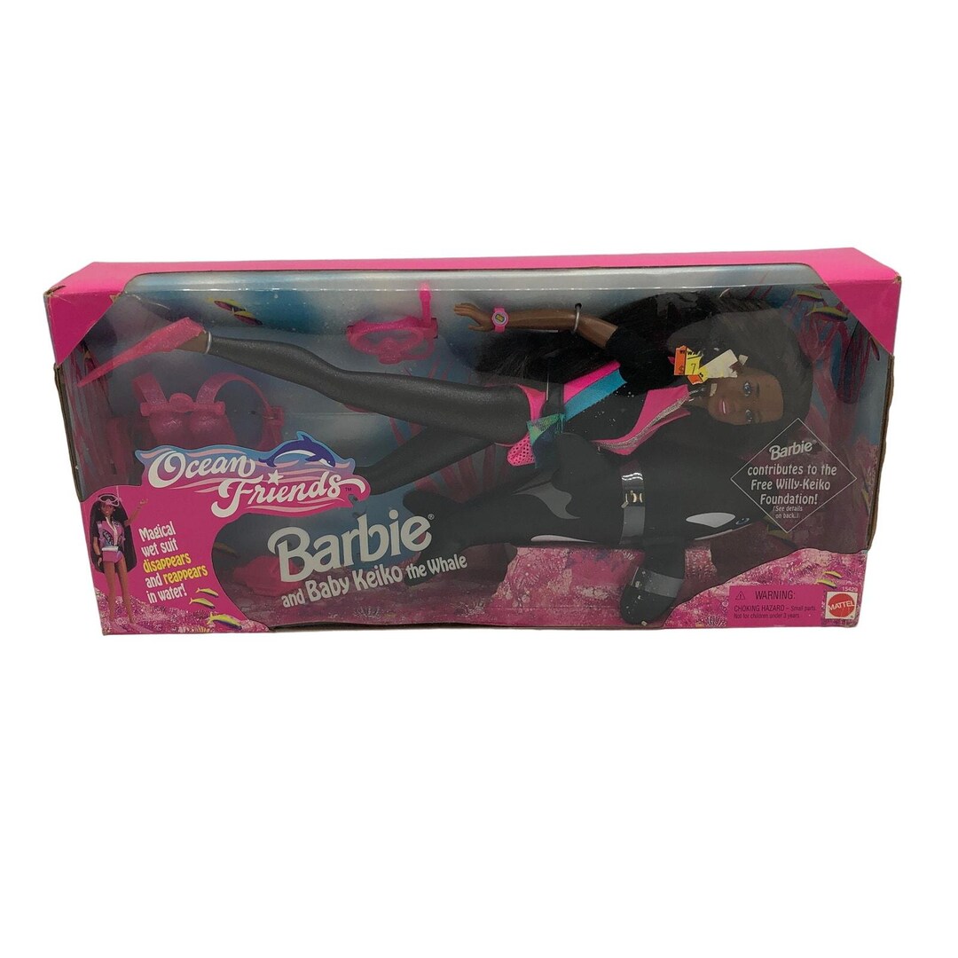 Ocean Friends Barbie African American Vintage 1996 Doll NFRB Keiko Baby ...