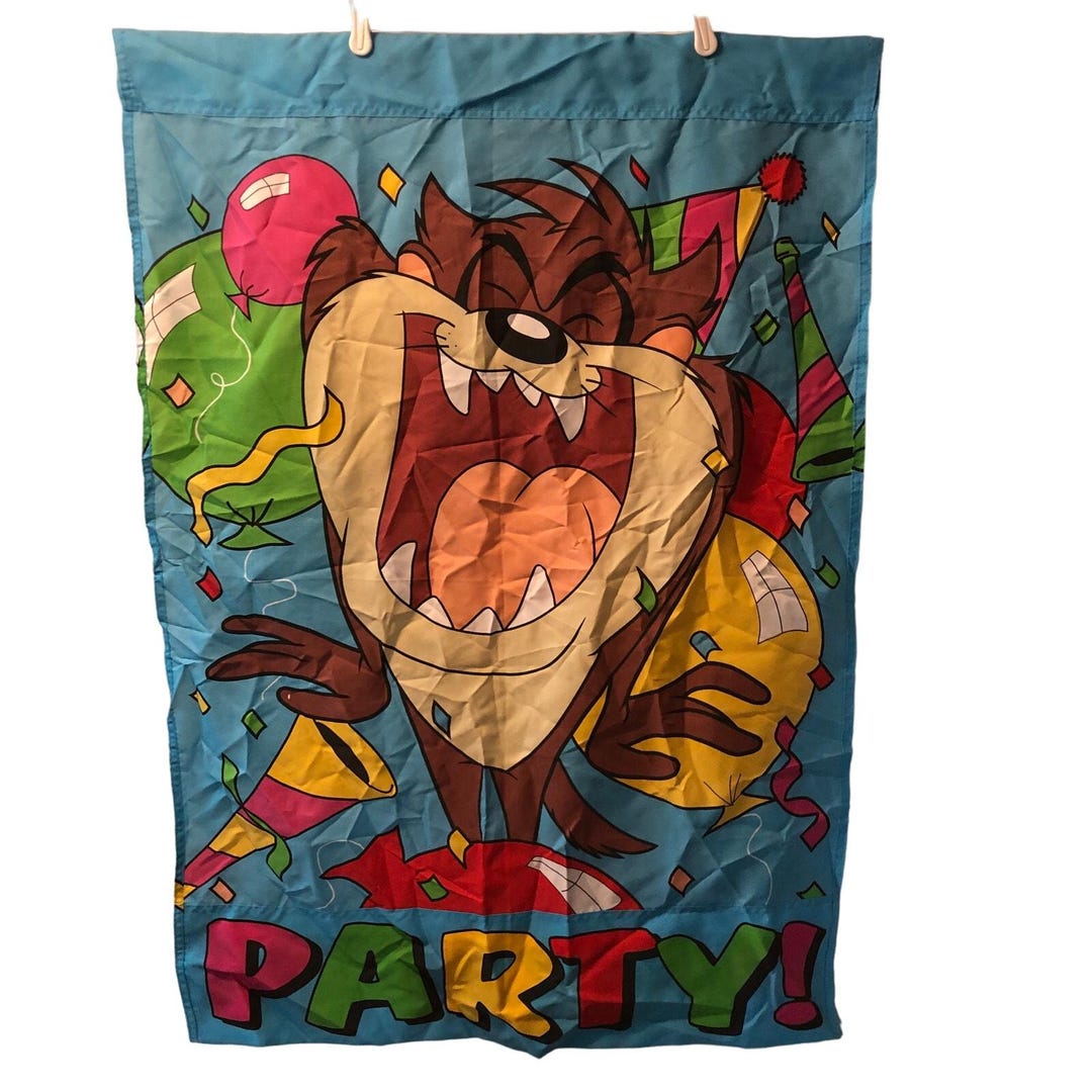 WB Taz Tasmanian Devil Porch House Flag Celebration Party Birthday ...