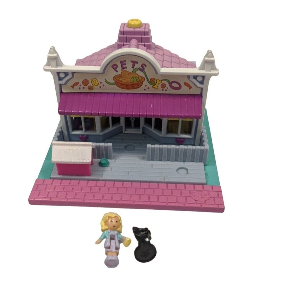 POLLYVILLE PET SHOP Vtg 1993 Bluebird Polly Pocket Compact & Figures - Etsy