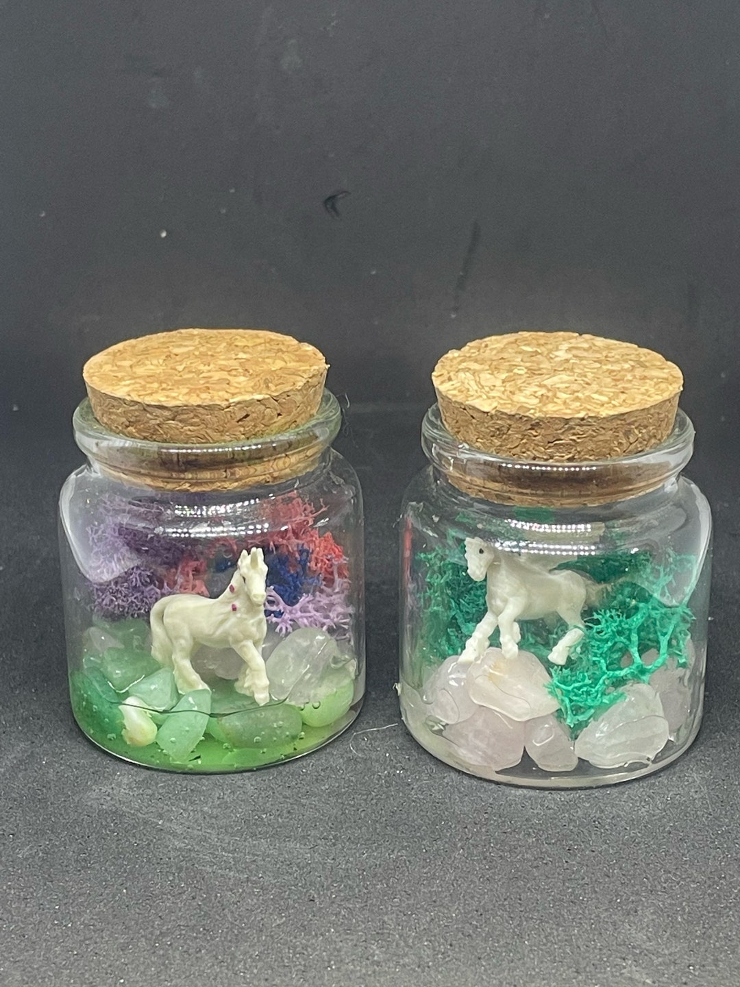Small Mythical Creatures Terrarium Jars Pegasus and Unicorn - Etsy