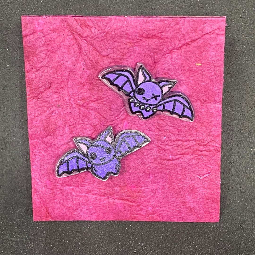 Shrinky Dink Pastel Goth Bat Pins - Etsy