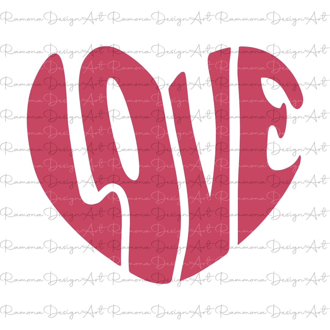 Retro Love Heart SVG Retro Love Heart PNG Retro Heart Love Heart ...