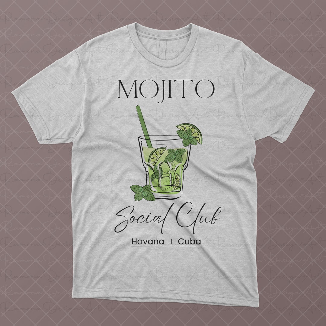 Mojito Social Club SVG, Summer Cocktail Design (digital File) - Etsy