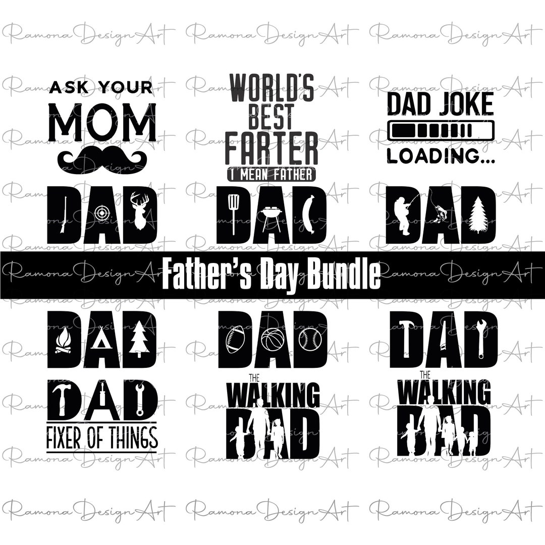 Funny Dad SVG Bundle, Father's Day Designs (SVG, PNG) - Etsy