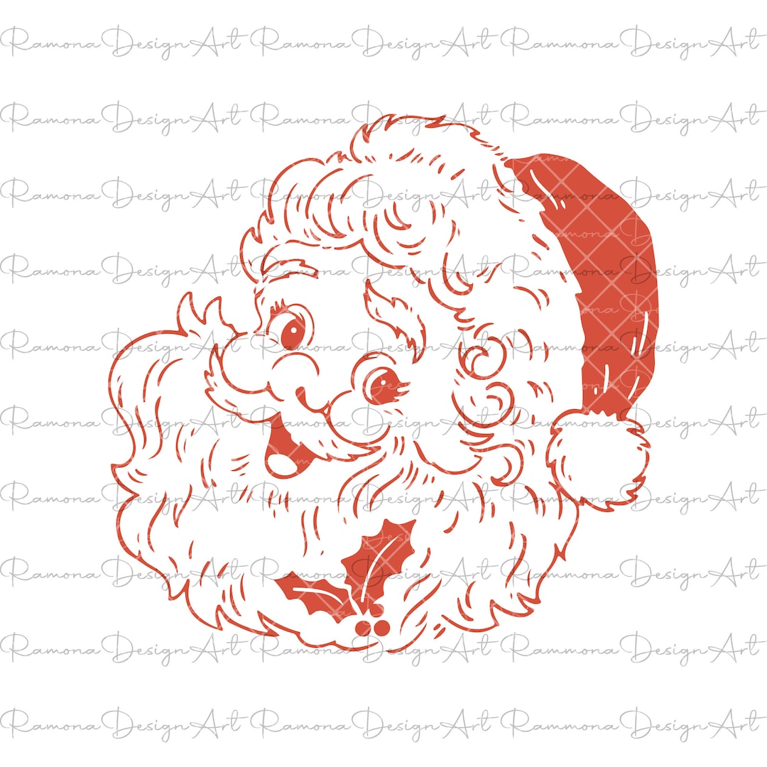 Vintage Santa Claus SVG, Christmas Graphic (digital File) - Etsy