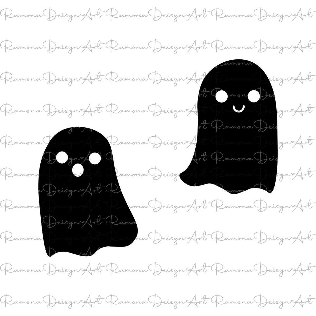 CUTE GHOST SVG Cut File for Cricut or Silhouette, Halloween Svg Design ...