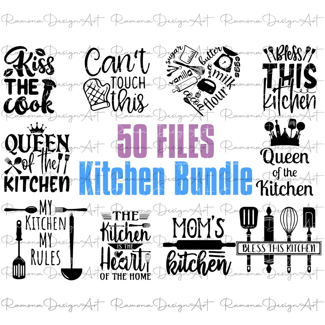 Kitchen Svg, Kitchen Svg Bundle, Kitchen Cut File, Baking Svg, Cooking ...