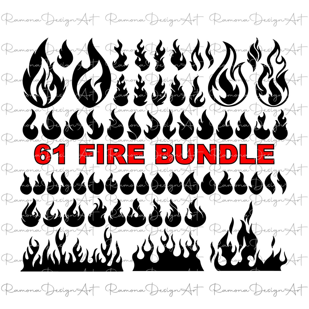 Fire Flame SVG, Fire Svg, Png, Fire Flames, Svg Bundle, Fire Ball ...