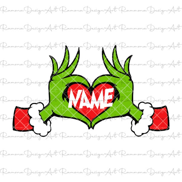 Grinch Monogram Svg - Etsy