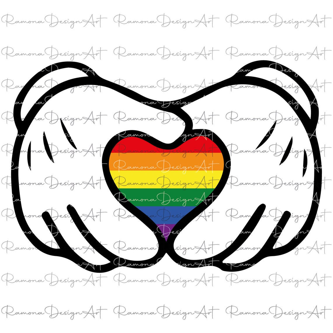 Mouse LGBTQ+ Love Svg Png, Cartoon SVG, Layered Mouse Pride Svg, Pride ...