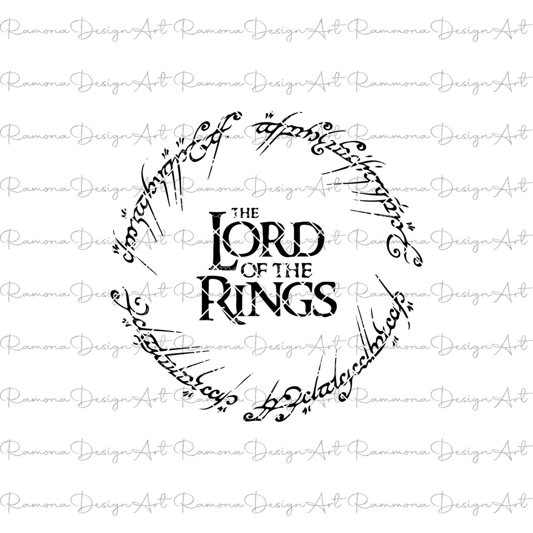Ring Script One Ring to Rule Them All Lord of the Rings Digital ...