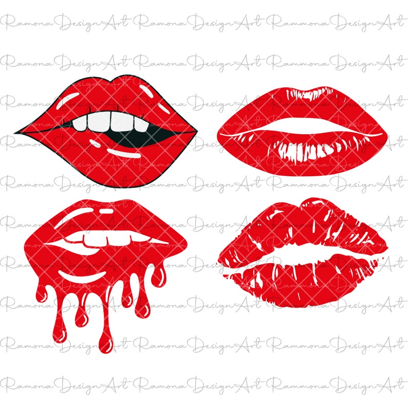 Labios SVG Lápiz labial svg Beso svg Labios Día de San - Etsy México