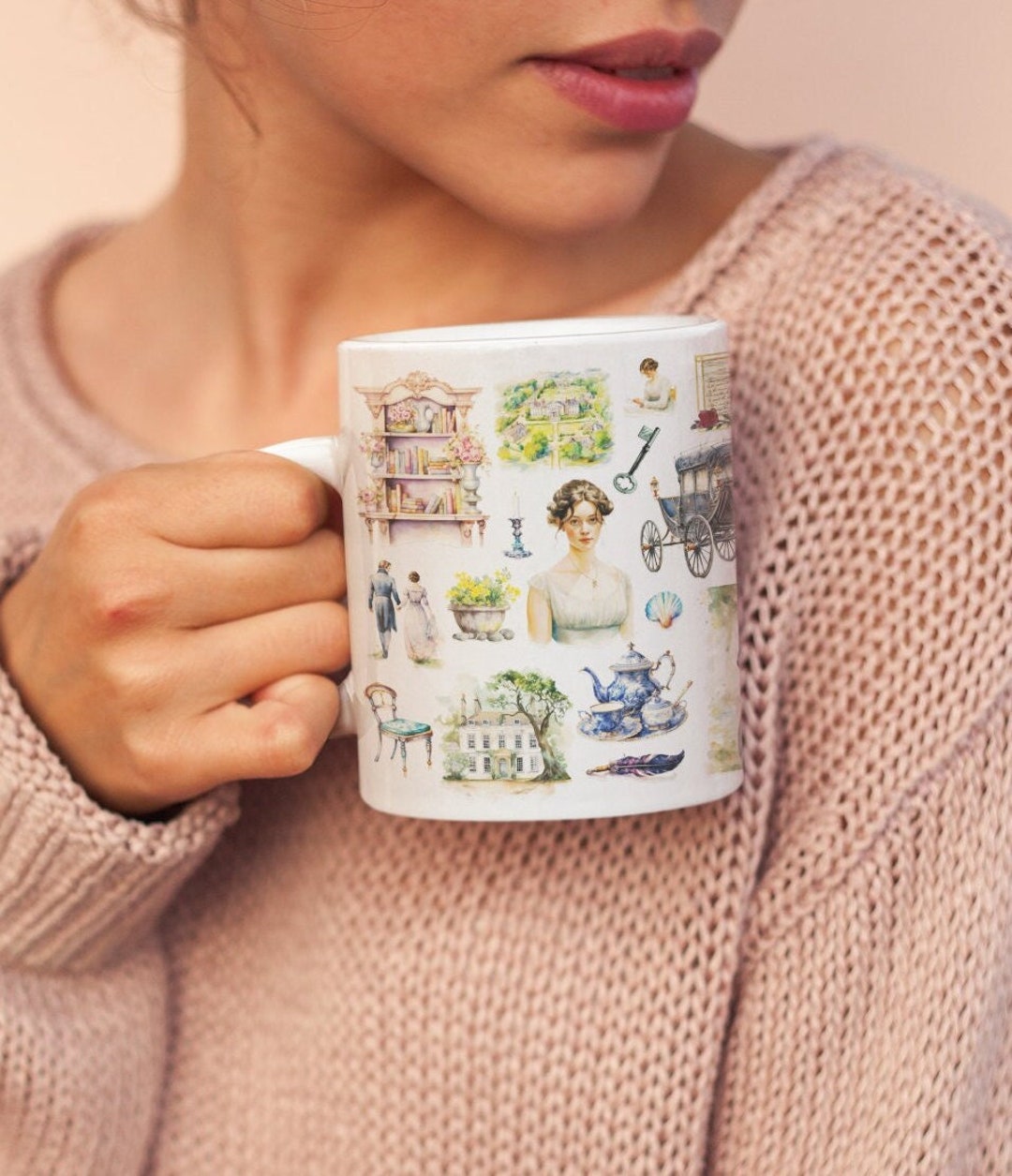 Jane Austen Coquette Mug Literary Mug Gift for English Teacher Pride ...