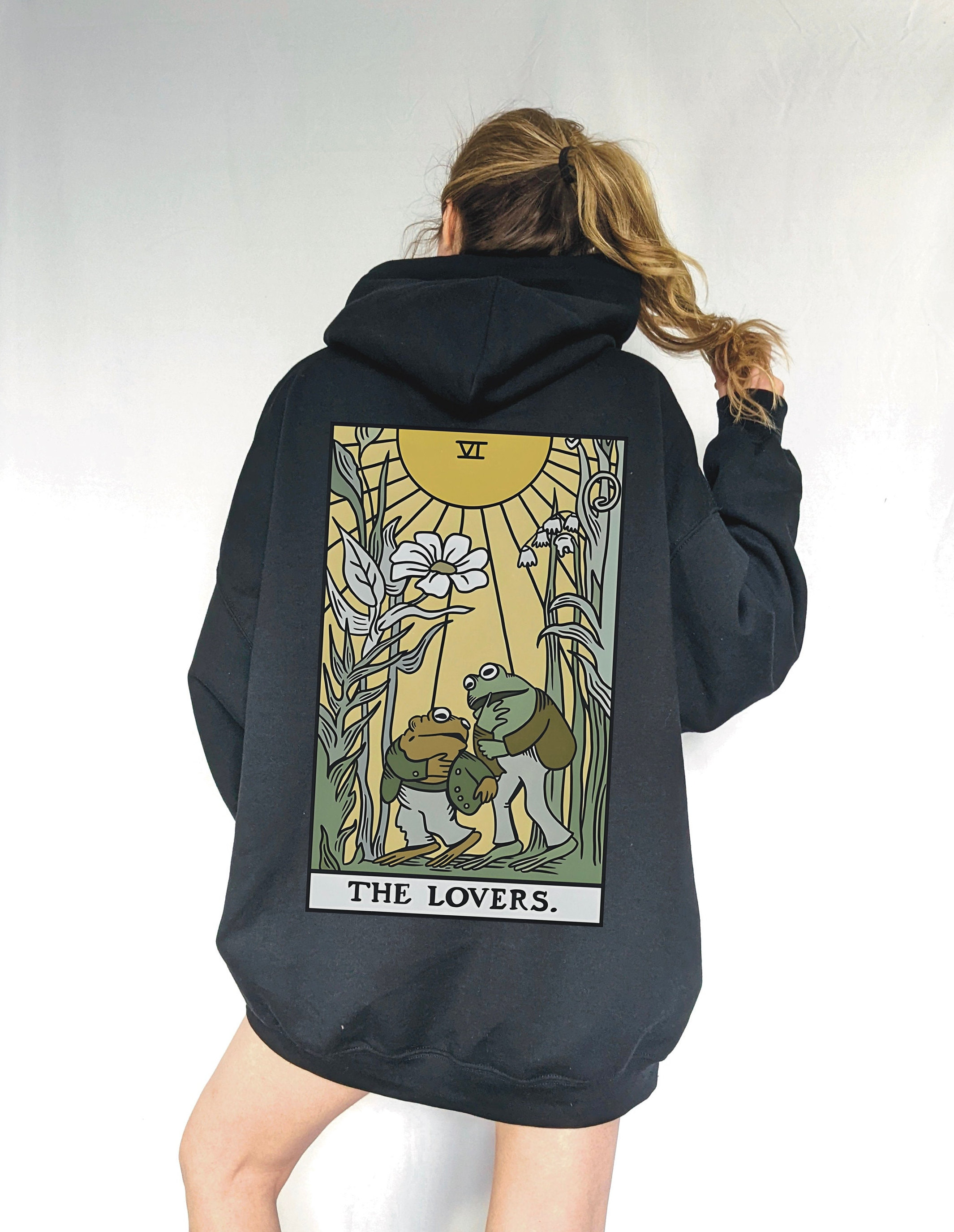 Frog and Toad Hoodie Frog Sweatshirt Frog Lover Gift the Lovers Tarot ...