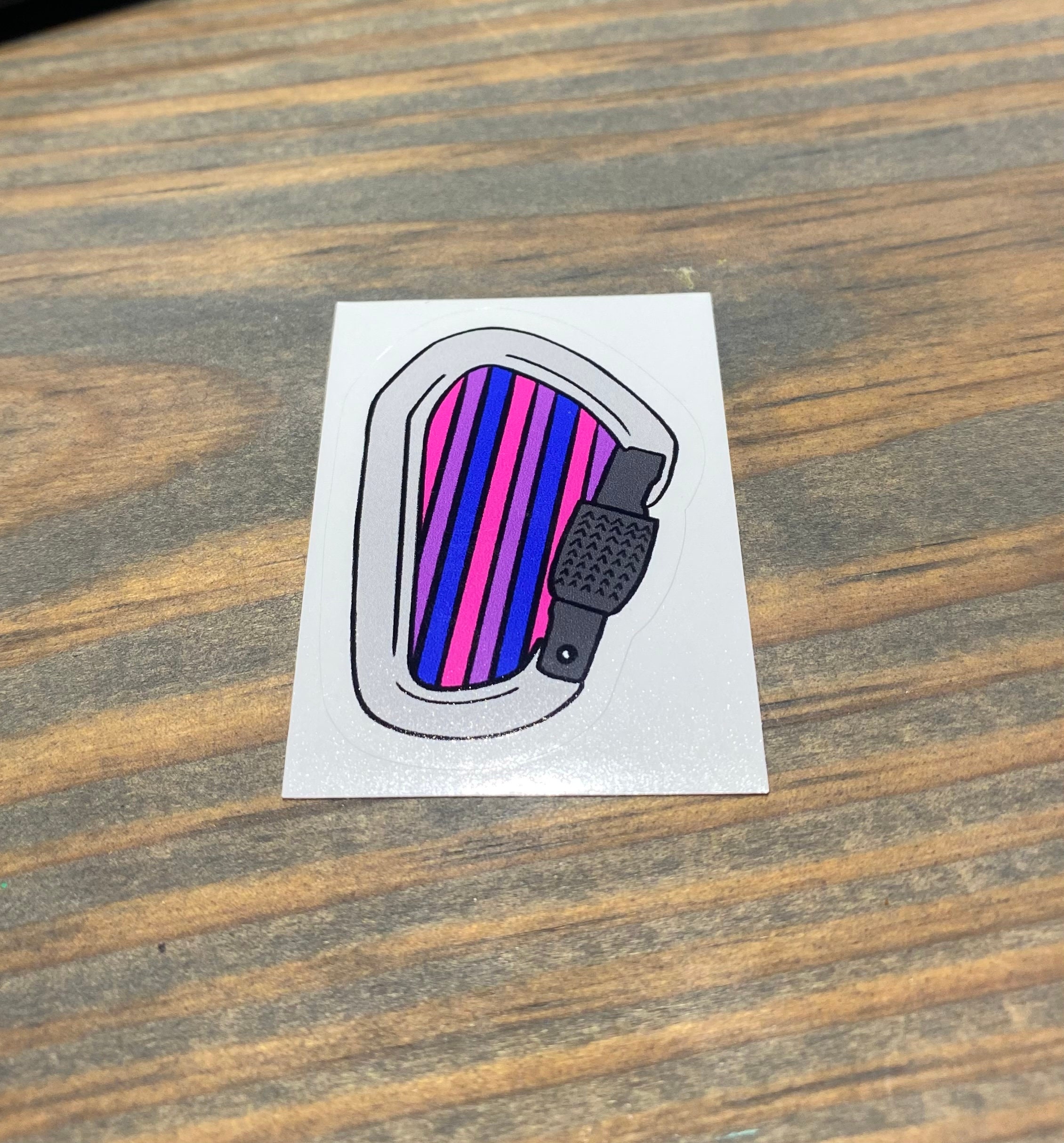 Bi Pride Flag Carabiner Sticker - Etsy