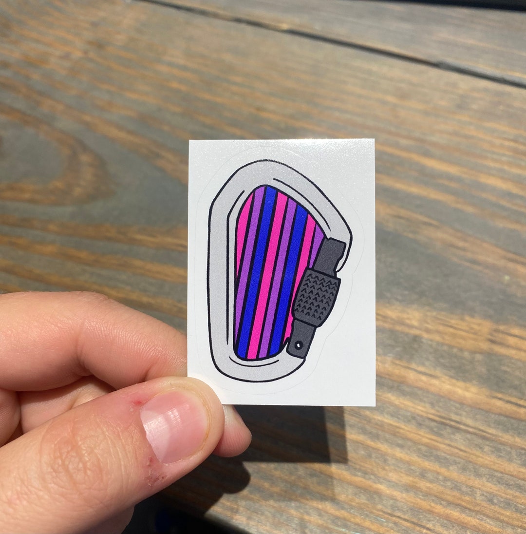 Bi Pride Flag Carabiner Sticker - Etsy