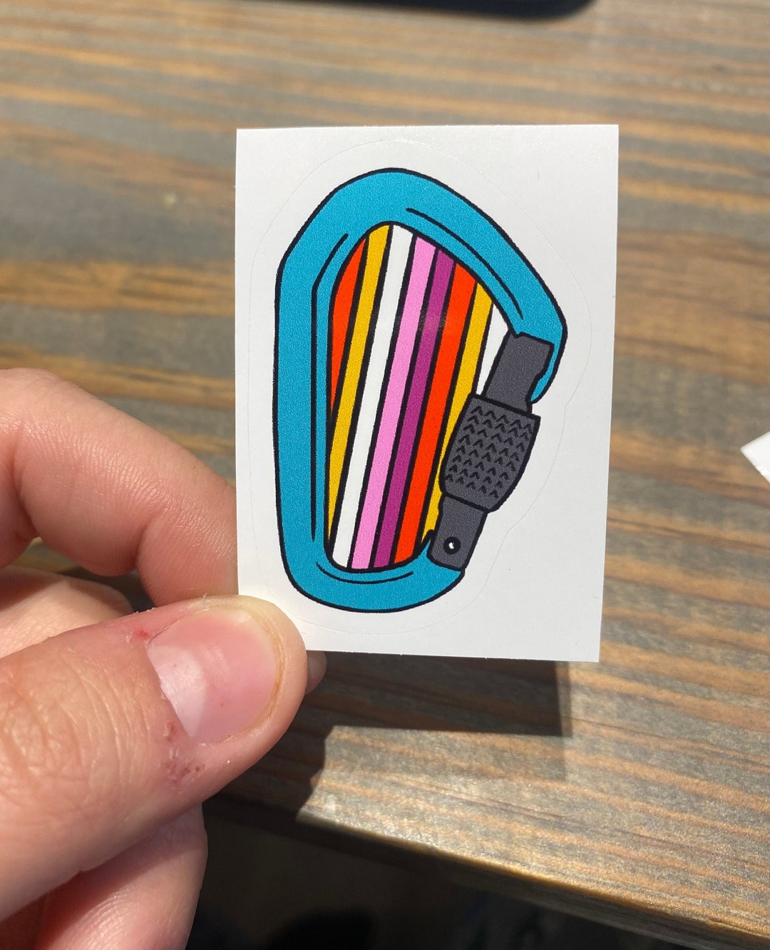 Lesbian Pride Flag Carabiner Sticker - Etsy