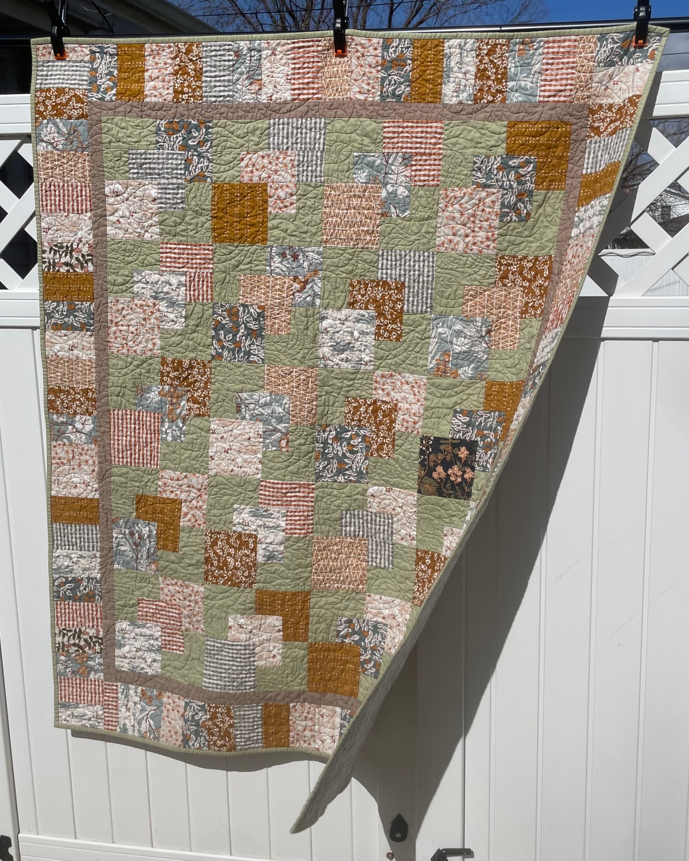 Cottage Core Quilt Modern Quilt Handmade Blanket Snuggly Quilt Goose ...