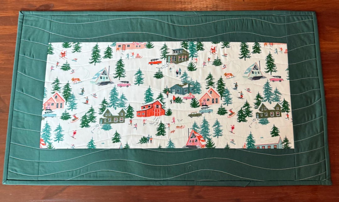 Christmas Table Runner | Holiday Theme Runner | Quilted Runner | Table ...