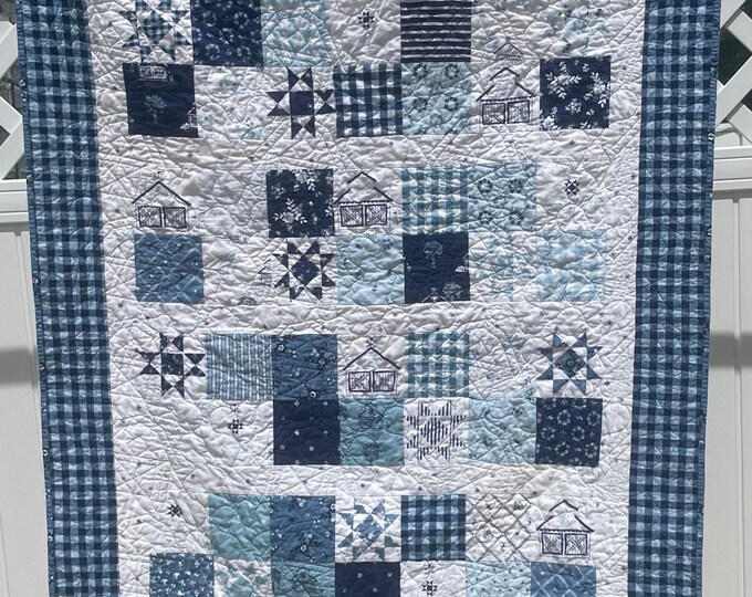 Farmhouse Quilt | Modern Quilt | Handmade Blanket | Snuggly Quilt ...