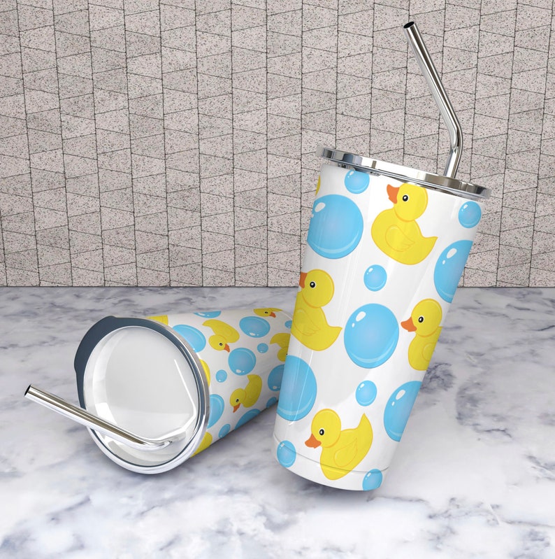 Rubber Duck With Bubbles Tumbler Sublimation Design Digital - Etsy