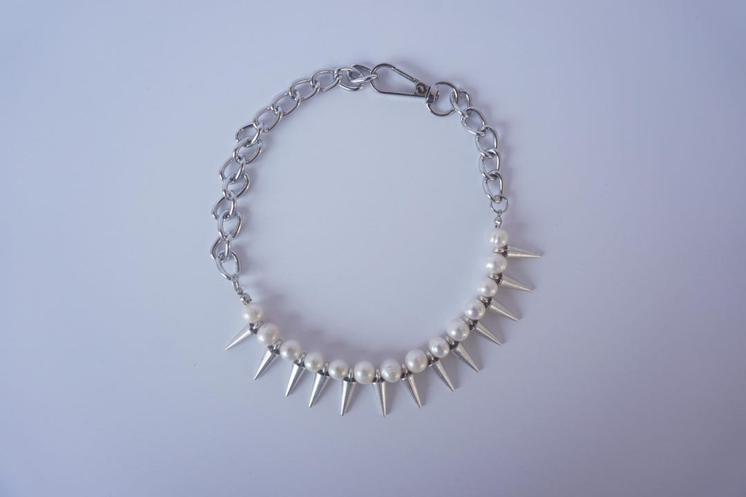 Handmade Spiky Goth Necklace: Punk Style Jewelry - Etsy