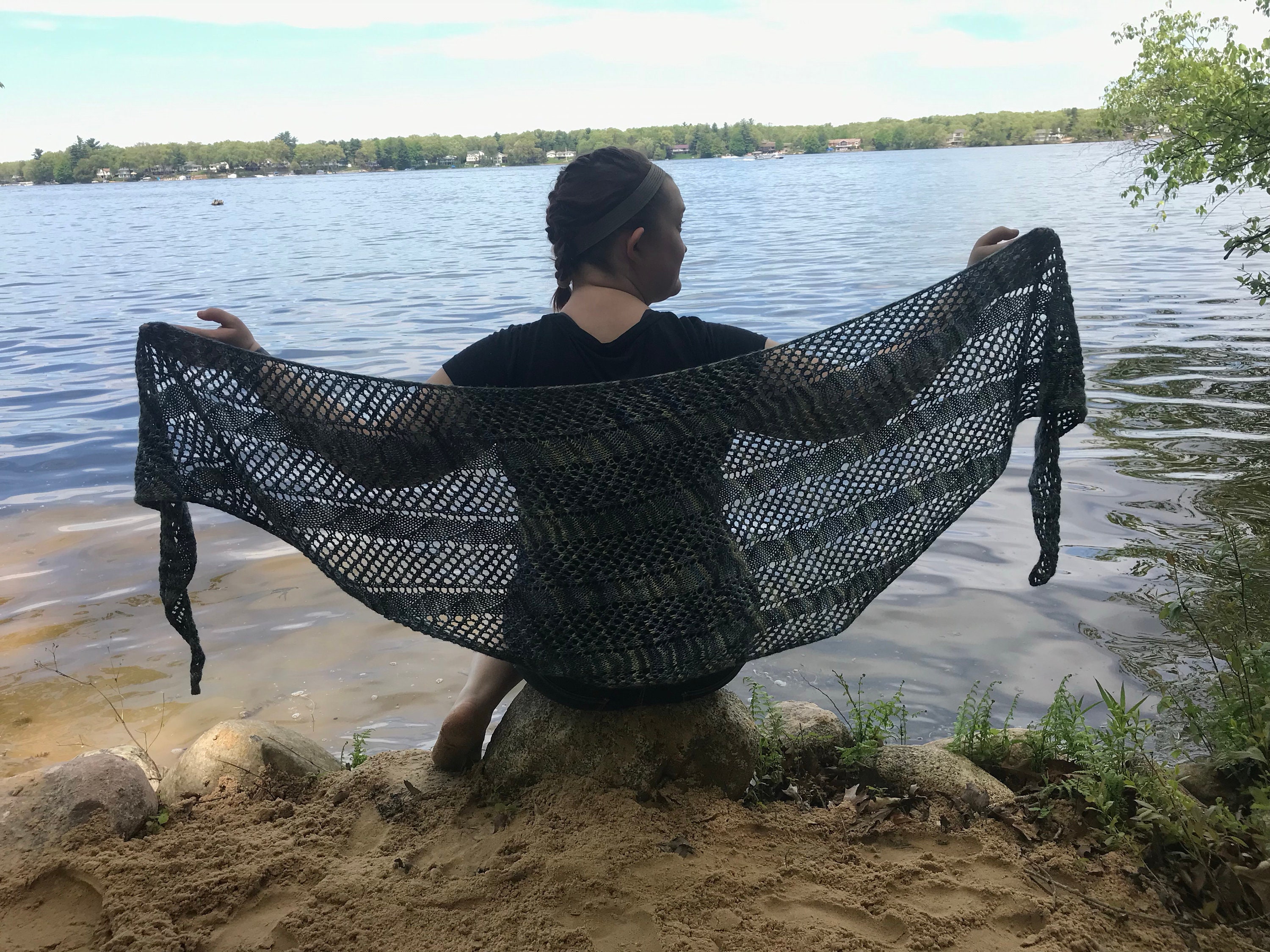 Duneside Shawl – DK Weight Lace Knitting Pattern, Summer Shawl PDF ...