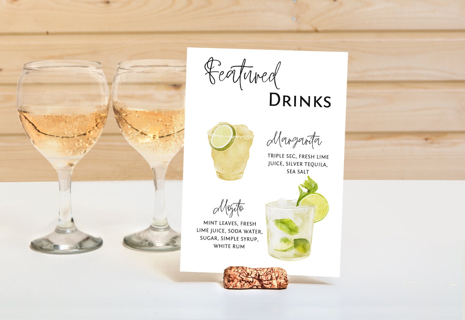 Wedding Sign Featured & Signature Drinks for Bar digital Copy - Etsy